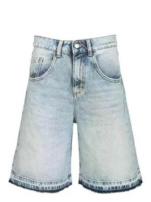 ICON DENIM LOS ANGELES Wide-leg Five-pocket Shorts - Blue