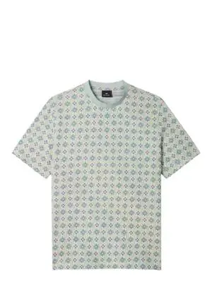 Paul Smith Geo Tile Patterned Short-sleeve T-shirt - Blue
