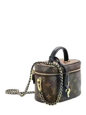 LOUIS VUITTON Vanity Handbag Reverse Monogram Canvas Pm Satchel - Brown