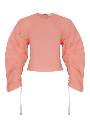 Ulla Johnson Gathered-sleeve Blouse - Pink