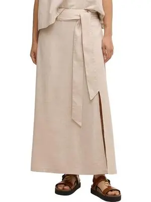 BARBOUR Gabby Linen Blend Maxi Skirt