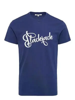 BLACKJACK Logo-detail T-shirt - Blue