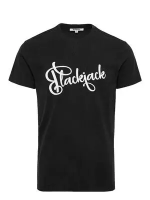 BLACKJACK Logo-print T-shirt - Black