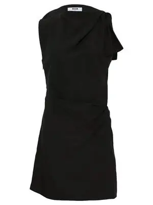 MSGM Draped Mini Dress - Black
