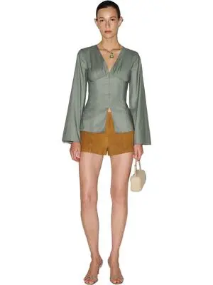 REFORMATION Palmira Top - Green