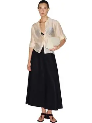REFORMATION Peony Linen Maxi Skirt - Black
