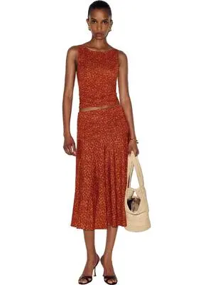 REFORMATION Demi Knit Two Piece Set - Red