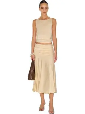 REFORMATION Demi Knit Two Piece Set - Yellow