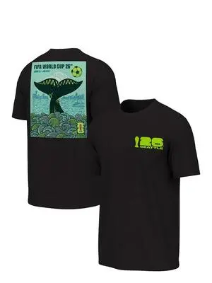 OUTERSTUFF 2026 Fifa World Cup Seattle Host City Poster Graphic T-shirt - Black