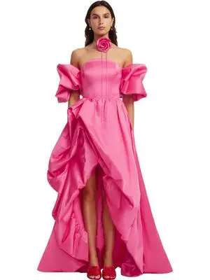 LEO LIN Myriam Voluminous Gown - Fuchsia