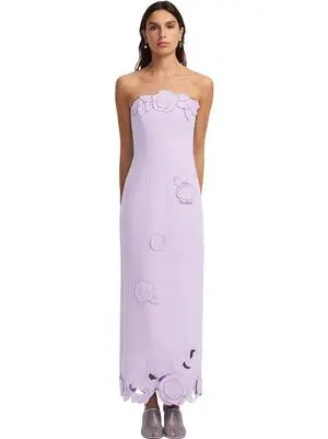 LEO LIN Leo Lin Rayna Appliqué Bustier Maxi Dress Lilac