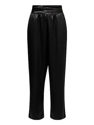 4TH & RECKLESS Francoise Pleated-waist Satin Trousers - Black