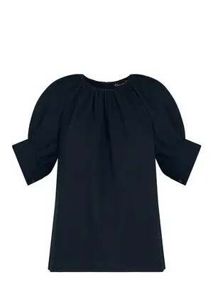 Oscar De La Renta Gathered Silk Georgette Blouse - One-color