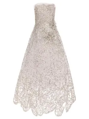 Oscar De La Renta Gown - Silver