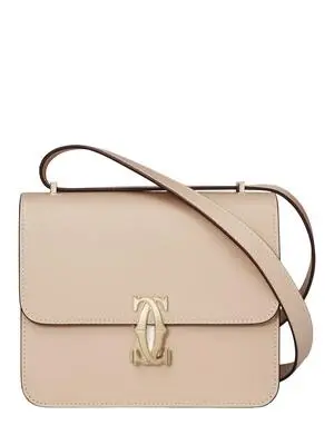 Cartier Mini Leather C De Shoulder Bag - Beige