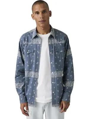 LEVI'S Classic Western Standard Fit Shirt - Azad Paisley Ensign Blue Poplin
