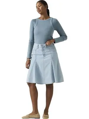 LEVI'S Godet Knee-length Skirt - Of Course Stone
