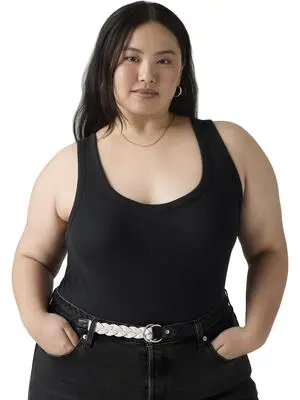 LEVI'S Hayes Ribbed Tank Top - Anthracite Night