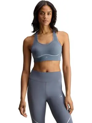 Adidas By Stella Mccartney Running High Support Sports Bra Grey - Onix