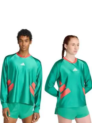 Adidas All Time Classics Longsleeve Tee - Court Green / Semi Lucid Red
