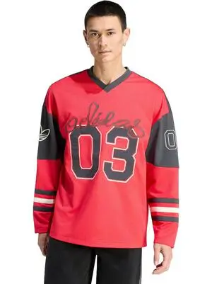 Adidas Originals Hockey Long Sleeve Jersey - Pure Ruby