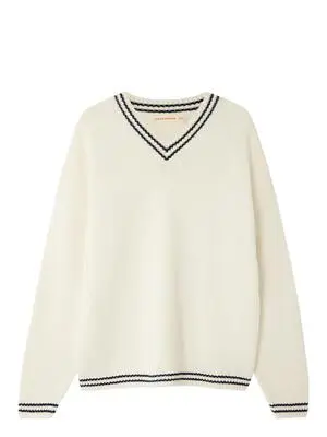 &daughter Balla Slouch Striped Wool Sweater - Neutrals
