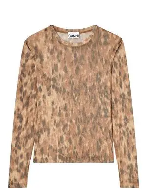 GANNI Long-sleeve Top - Burro