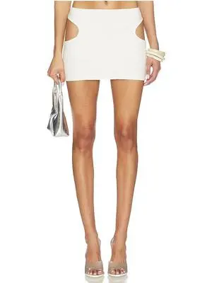 SKIMS Cotton Jersey Cut-out Mini Skirt - Marble