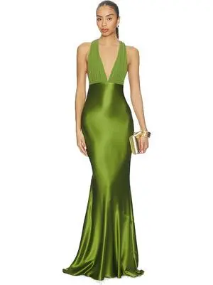 Retrofete Fig Gown - Kiwi
