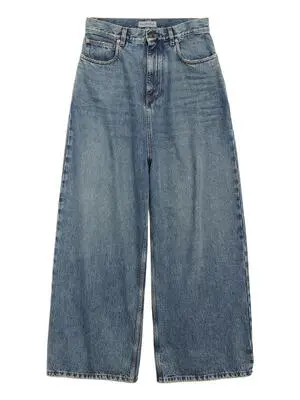 Balenciaga Low Crotch Baggy Jeans In Vintage Cotton Denim - Blue