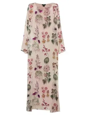 Avant Toi Floral-print Dress - Grey