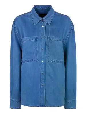 7 For All Mankind Military Pocket Shirt - Blue