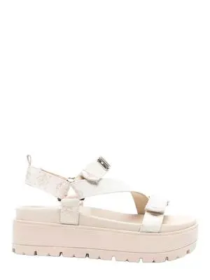 Guess Logo Strap Platform Sandals - Neutrals