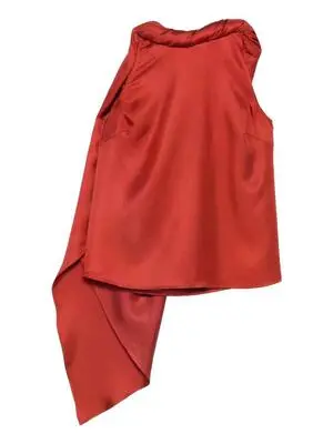 Loulou De Saison Wilma Draped Top - Red