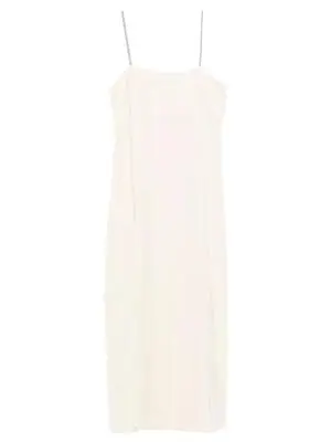 Peserico Satin Midi Dress - Neutrals