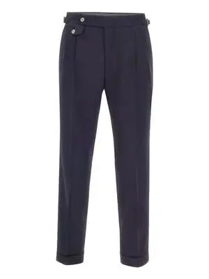 BARBA NAPOLI Virgin Wool Trousers Blue