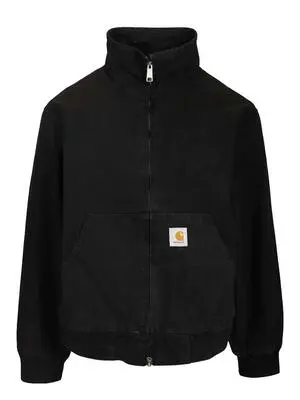 Carhartt Work In Progress Ravon Logo-Patch Bomber Jacket Black