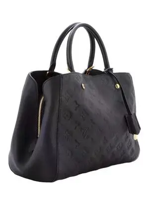 LOUIS VUITTON Montaigne Handbag Monogram Empreinte Leather Mm - Black