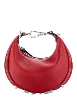 Fendi Graphy Leather Nano Hobo Bag - Red