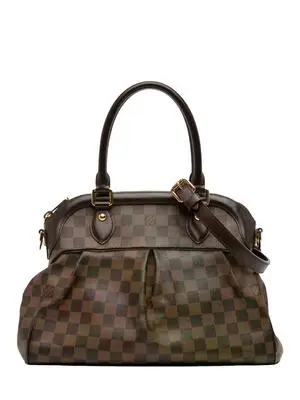 LOUIS VUITTON Louis Vuitton 2009 Damier Ebene Trevi PM Satchel Brown