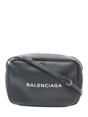 Balenciaga Small Leather Everyday Camera Crossbody Bag - Black