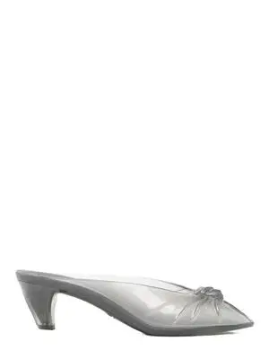 Chloé Jelly Knot-Detail Heeled Sandals Grey
