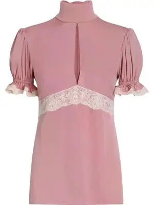 Dolce & Gabbana Stretch Charmeuse Top - Pink