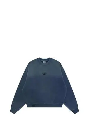 AAPE BY *A BATHING APE Logo-applique Crew-neck Sweatshirt - Blue
