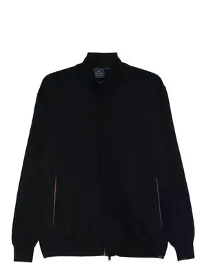 Paul & Shark Zip-up Virgin Wool Cardigan - Blue