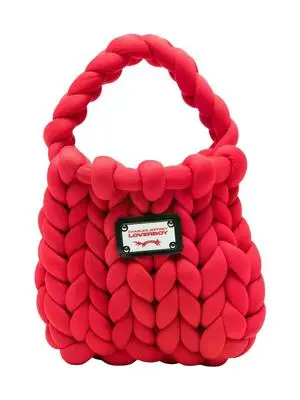 CHARLES JEFFREY Mini Marshmallow Tote Bag Red