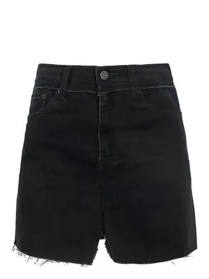 Vetements Asymmetric-hem Denim Mini Skirt - Black