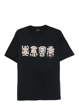 Paul Smith Screen Robot Print T-shirt - Blue