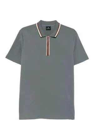Paul Smith Zip-neck Polo Shirt - Blue