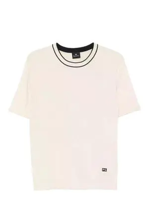 Paul Smith Logo-embroidered T-shirt - Neutrals